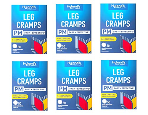 Hyland's Leg Cramps PM With Quinine Tablets 50 ea ( Pack of 6)