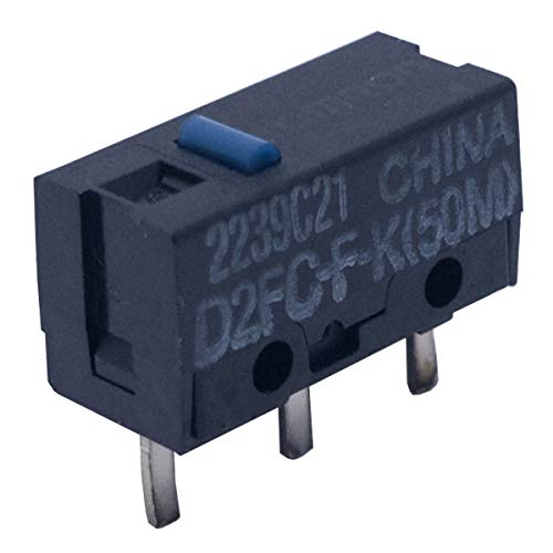 4 Pack OMRON Ultra Subminiature Basic Micro Switches D2FC-F-K(50M) Pin Plunger PCB Terminals Mouse