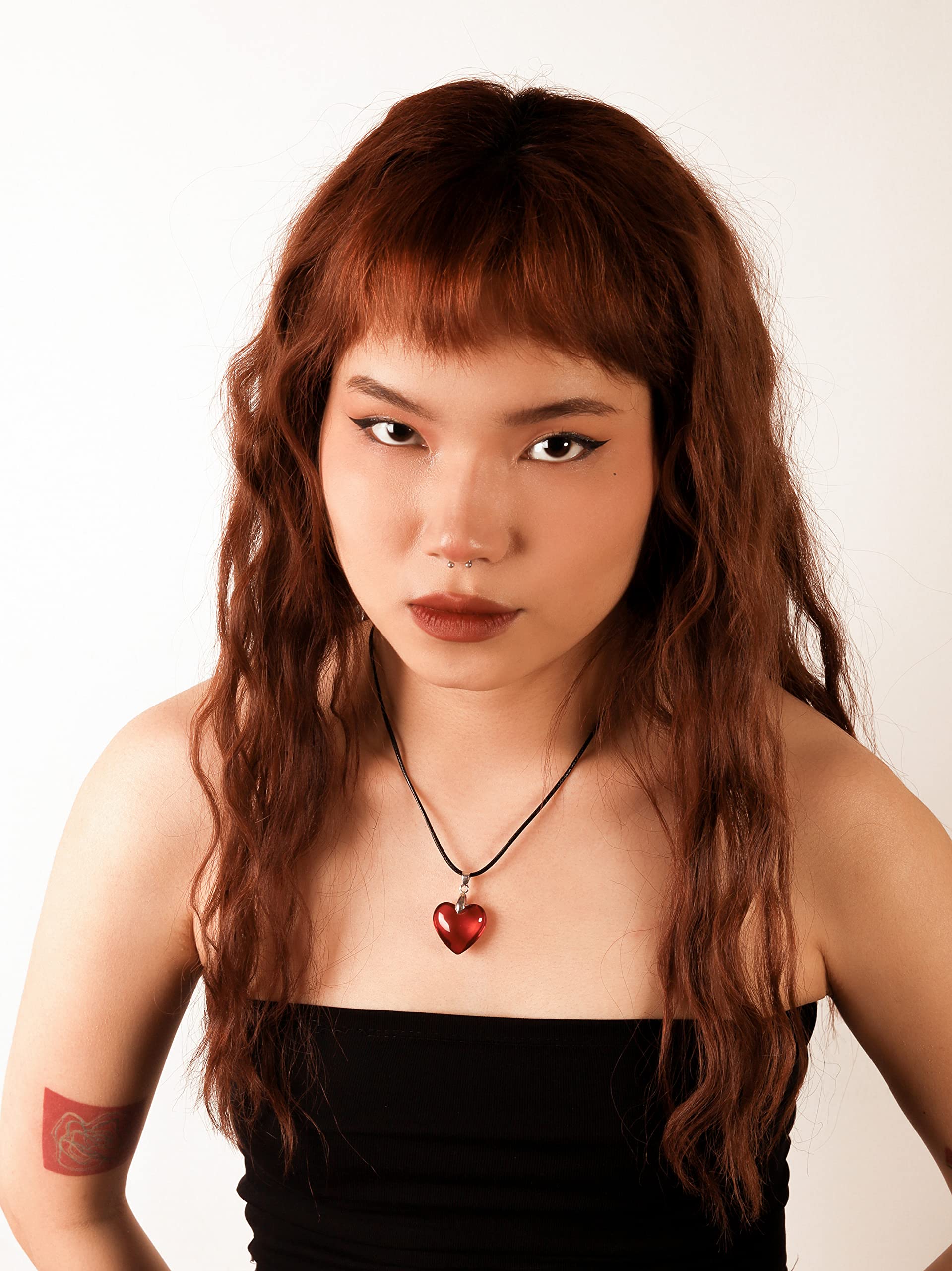 OJERRY Summer Essentials Aesthetic Red Glass Heart for Teen Girls, Women Trendy Stuff