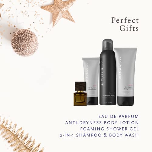 RITUALS Homme Invigorating Gift Set - Foaming Shower Gel, 2-in-1 Shampoo & Body Wash, Anti-Dryness Lotion & L'Essentiel Eau de Parfum - Medium