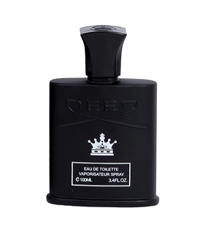 King-D Black Cologne for Men (Inspired by Creed) 3.4oz/100ml, Natural Spray, Long Lasting,