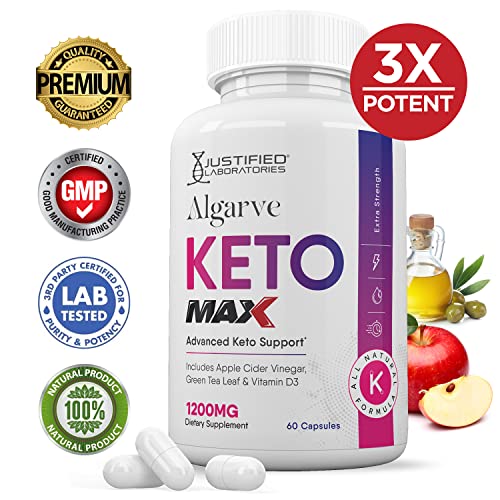 Justified Laboratories (10 Pack) Algarve Keto ACV Max Pills 1675 MG Formulated with Apple Cider Vinegar Keto Support Blend 600 Capsules