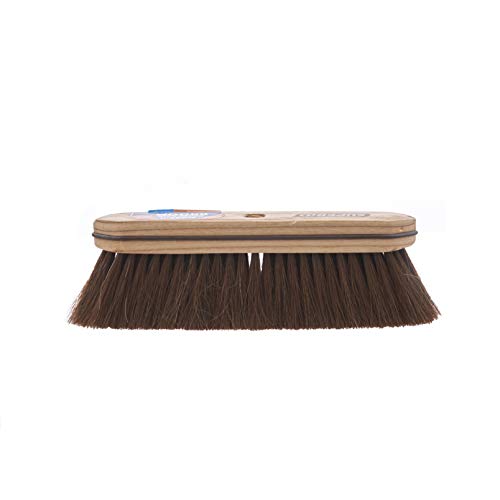 Superio Horsehair Broom, Brown Metal Handle With Fine Premium Bristles, Heavy Duty Home and Kitchen Broom Easy, Sweeping Dust and Wisp Floors and Corners