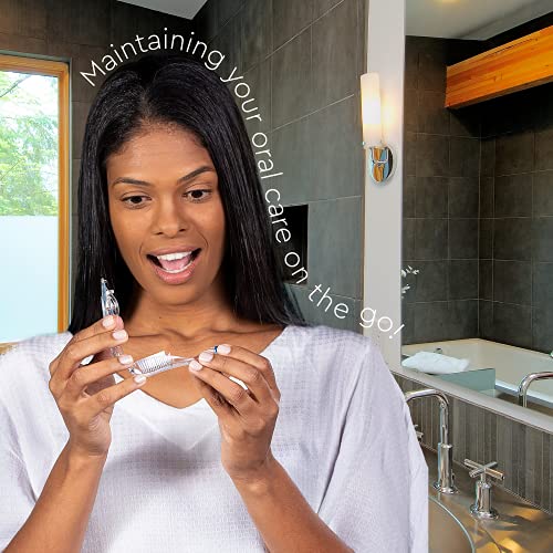 RADIUS Tour Travel Brush & Case with Replaceable Brush Head ADA Accepted Toothbrush Improve Gum Health - Purple - Pack of 1