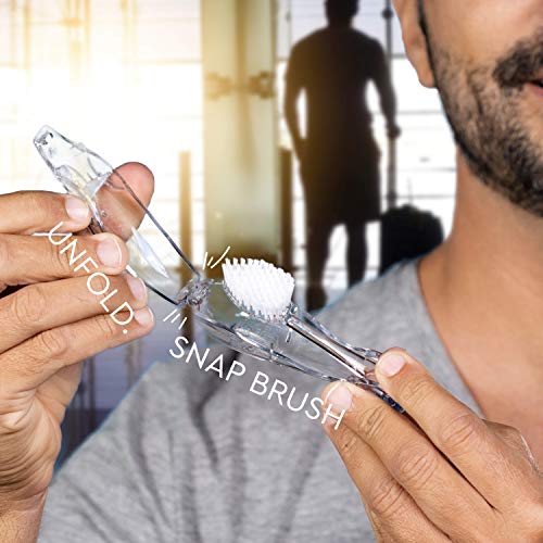 RADIUS Tour Travel Brush & Case with Replaceable Brush Head ADA Accepted Toothbrush Improve Gum Health - Purple - Pack of 1