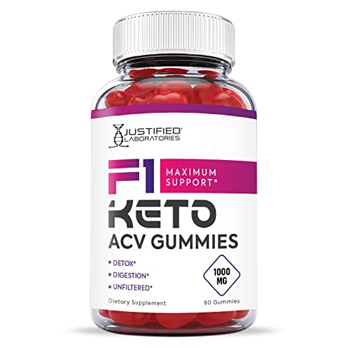 Justified Laboratories (10 Pack) F1 Keto ACV Gummies 1000MG with Pomegranate Juice Beet Root B12 600 Ketos Gummys