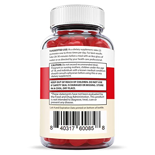 Justified Laboratories (10 Pack) Truly Keto ACV Gummies 1000MG with Pomegranate Juice Beet Root B12 600 Gummys