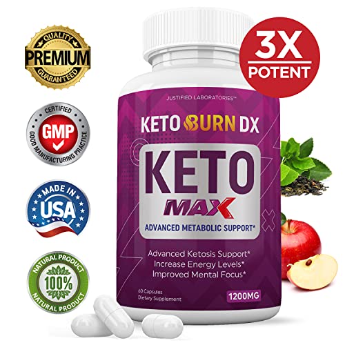 (2 Pack) Keto Burn DX Max Pills 1200MG Includes Includes Apple Cider Vinegar goBHB Exogenous Ketones Advanced Ketosis Support for Men Women 120 Capsules