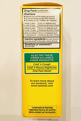 Hylands Homepathic Cold 'n Mucus - 4 Kids - 4 fl oz