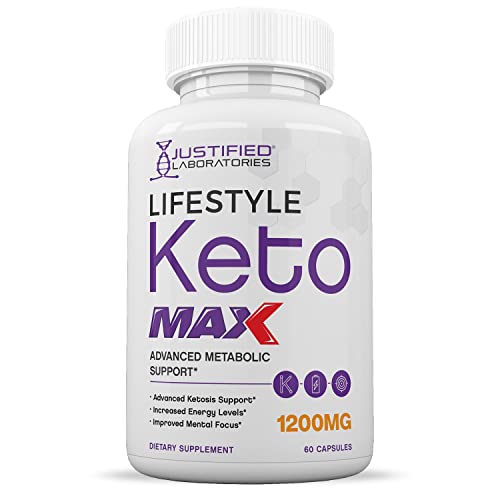 (5 Pack) Lifestyle Keto Max 1200MG Pills Includes Apple Cider Vinegar goBHB Strong Exogenous Ketones Advanced Ketogenic Supplement Ketosis Support for Men Women 300 Capsules