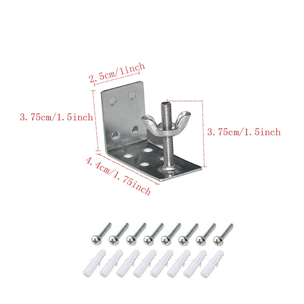 BOOHAO 4 pcs Roman Shade Wall L Bracke Mounting Installation L-Brackets for Roman Shade Home Window Drapery Bracke