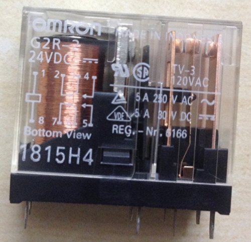 Omron G2R-2 DC24 PCB Relay, coil voltage 24VDC, DPDT 5A
