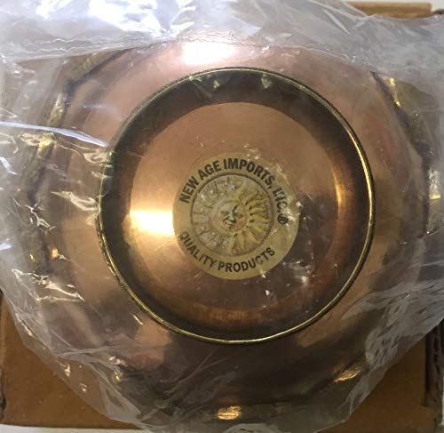 Triple Moon Pentacle Copper Offering Bowl 3", Great for Altar use, Ritual use, Incense Burner, smudging Bowl, Decoration Bowl, offering Bowl - New Age Imports, Inc.