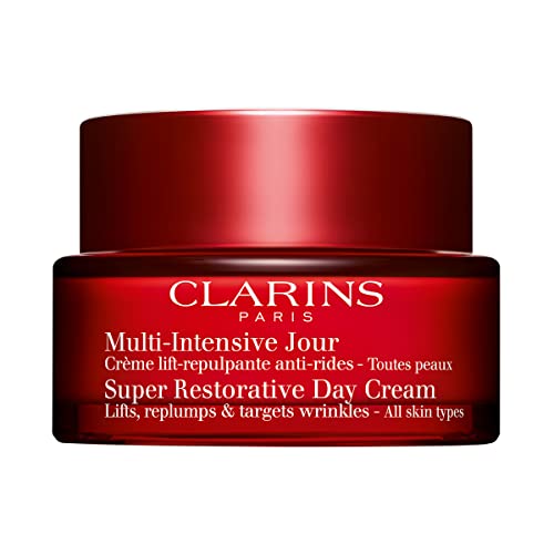 Clarins Super Restorative Day Cream | Anti-Aging Moisturizer For Mature Skin Weakened By Hormonal Changes | Replenishes, Illuminates & Densifies Skin | Lifts & Smoothes | Targets Age Spots & Wrinkles