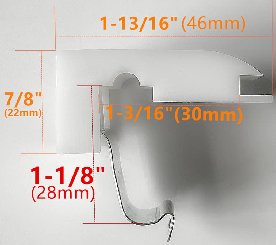 2pcs Mounting Bracket with Metal Clip for 1" (25mm) Iron Rail Cordless Blinds & Pleated Shades Cordless Blinds Headrail Holder Clip…