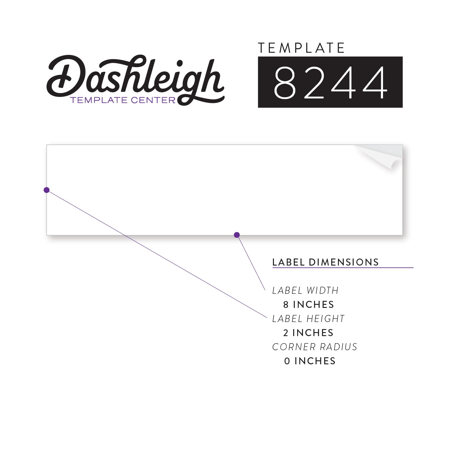 50 Printable Water Bottle Sheet Labels, 8x2 in., Clear Gloss