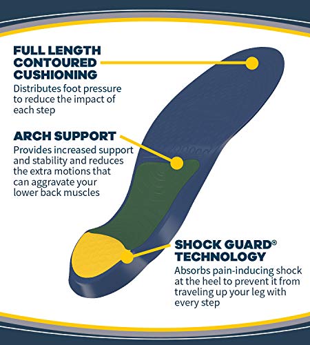 Dr. Scholl's LOWER BACK Pain Relief Orthotics // Clinically Proven Immediate and All-Day Relief of Lower Back Pain (for Men's 8-14, also available for Women's 6-10)