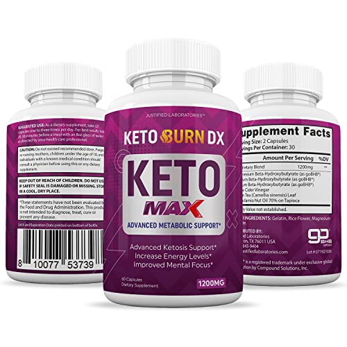 (10 Pack) Keto Burn DX Max Pills 1200MG Includes Includes Apple Cider Vinegar goBHB Exogenous Ketones Advanced Ketosis Support for Men Women 600 Capsules