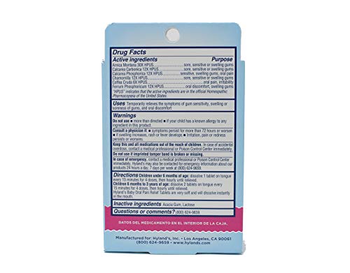 Hyland's Baby Oral Pain Relief Tablets, 125 Count Each (8)8