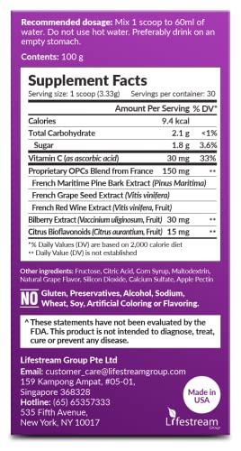 LABO Nutrition Super OPCS β Premium French Maritime Pine Bark Extract, 150mg per Serving β for Healthy Circulation, Radiant Skin, Immunity, Heart Health, Antioxidant Protection β Gluten Free