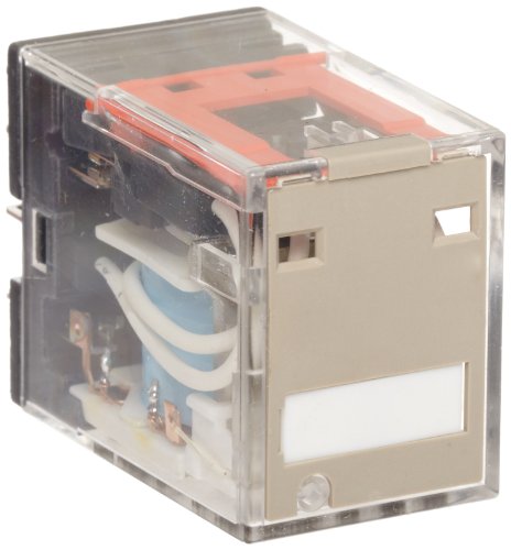 Omron MY4N AC220/240 (S) General Purpose Relay, Standard Coil Polarity, LED Indicator, Standard Type, Plug-In Socket/Solder Terminals, Quadruple Pole Double Throw Contacts, 4.8 to 5.3 mA at 50 Hz and 4.2 to 4.6 mA at 60 Hz Rated Load Current, 220 to 240 V
