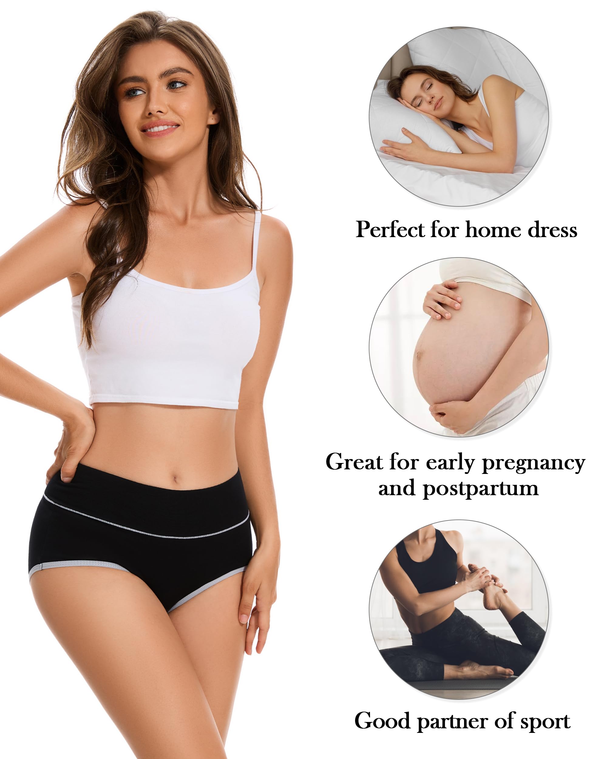 Migbean Cotton Panties for Women Pack Cotton Underwear Women Pack Plus Size Womens Underwear Cotton Briefs 2/5