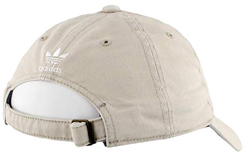 adidas Originals Women's Relaxed Fit Adjustable Strapback Cap, Khaki/White, One Size
