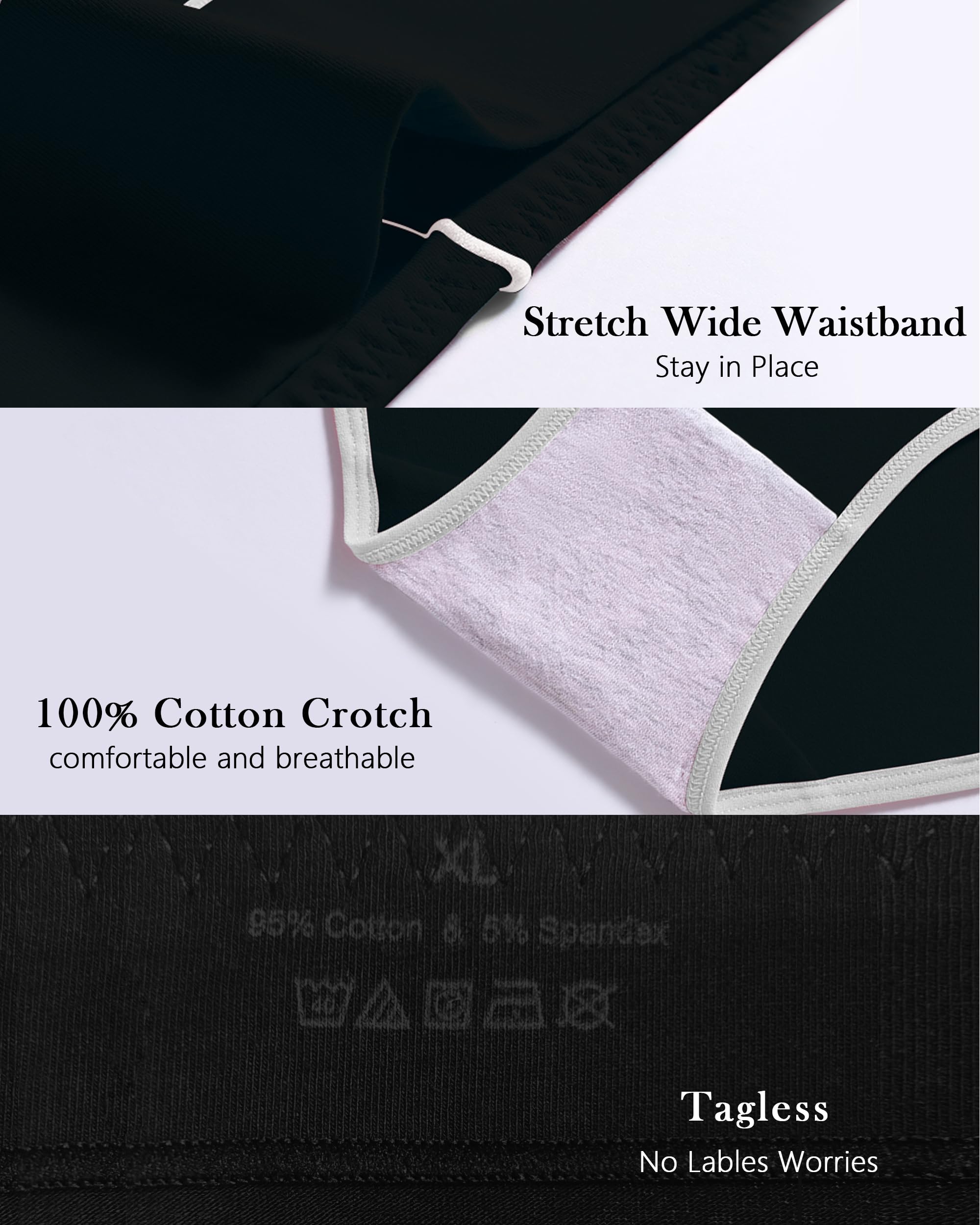 Migbean Cotton Panties for Women Pack Cotton Underwear Women Pack Plus Size Womens Underwear Cotton Briefs 2/5