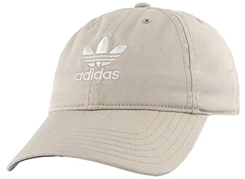 adidas Originals Women's Relaxed Fit Adjustable Strapback Cap, Khaki/White, One Size