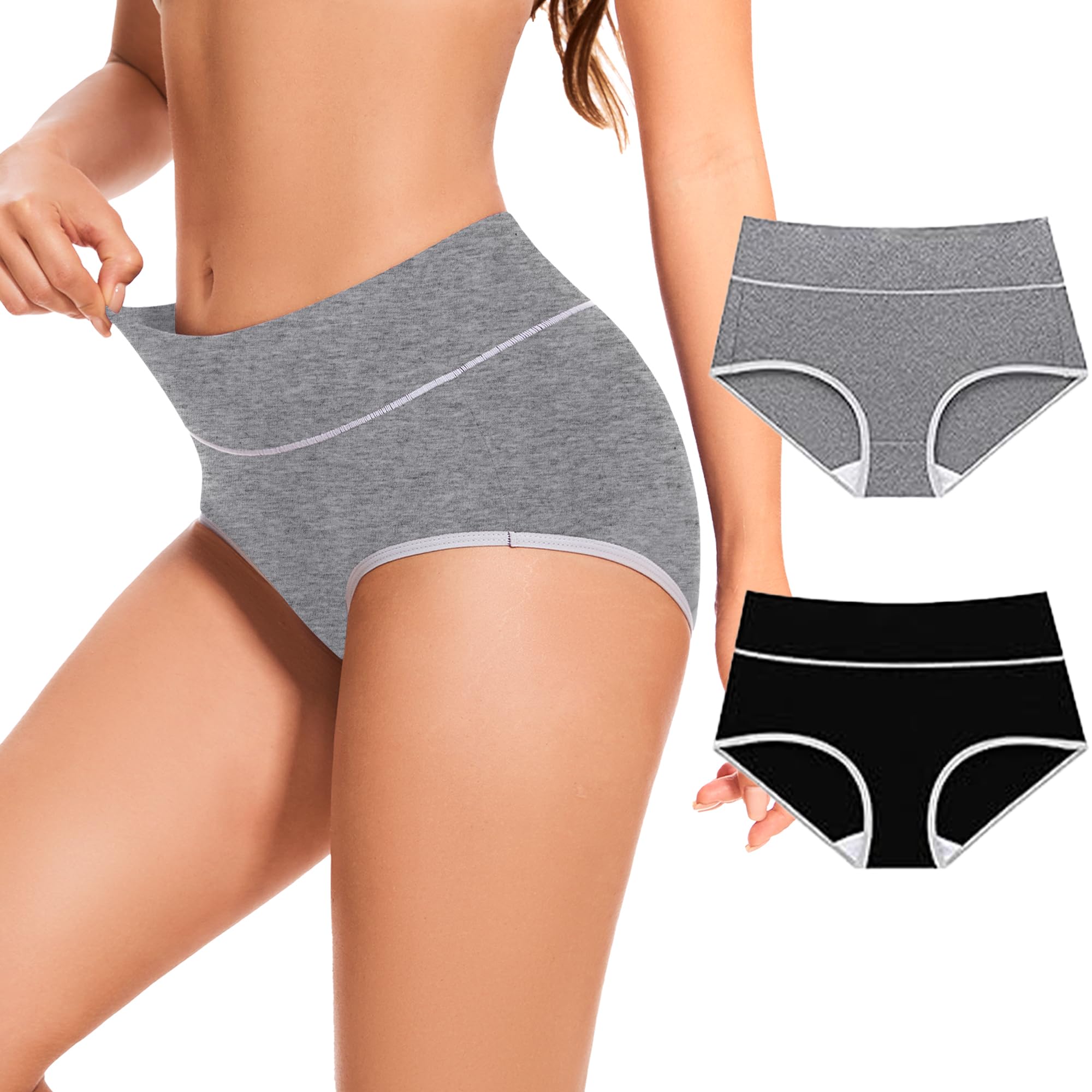 Migbean Cotton Panties for Women Pack Cotton Underwear Women Pack Plus Size Womens Underwear Cotton Briefs 2/5