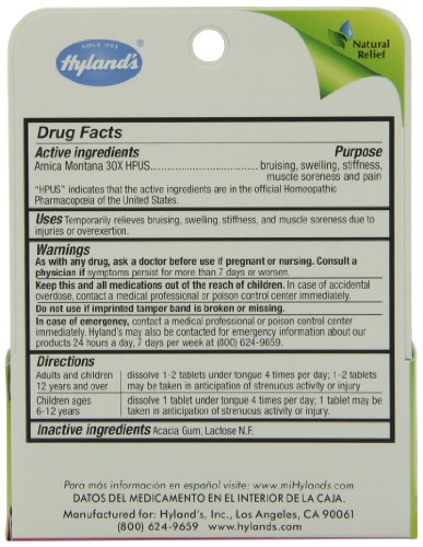 Hyland's Arnica Tablets 30X, Natural Homeopathic Bruising and Pain Relief, 50 Count (Pack of 6)