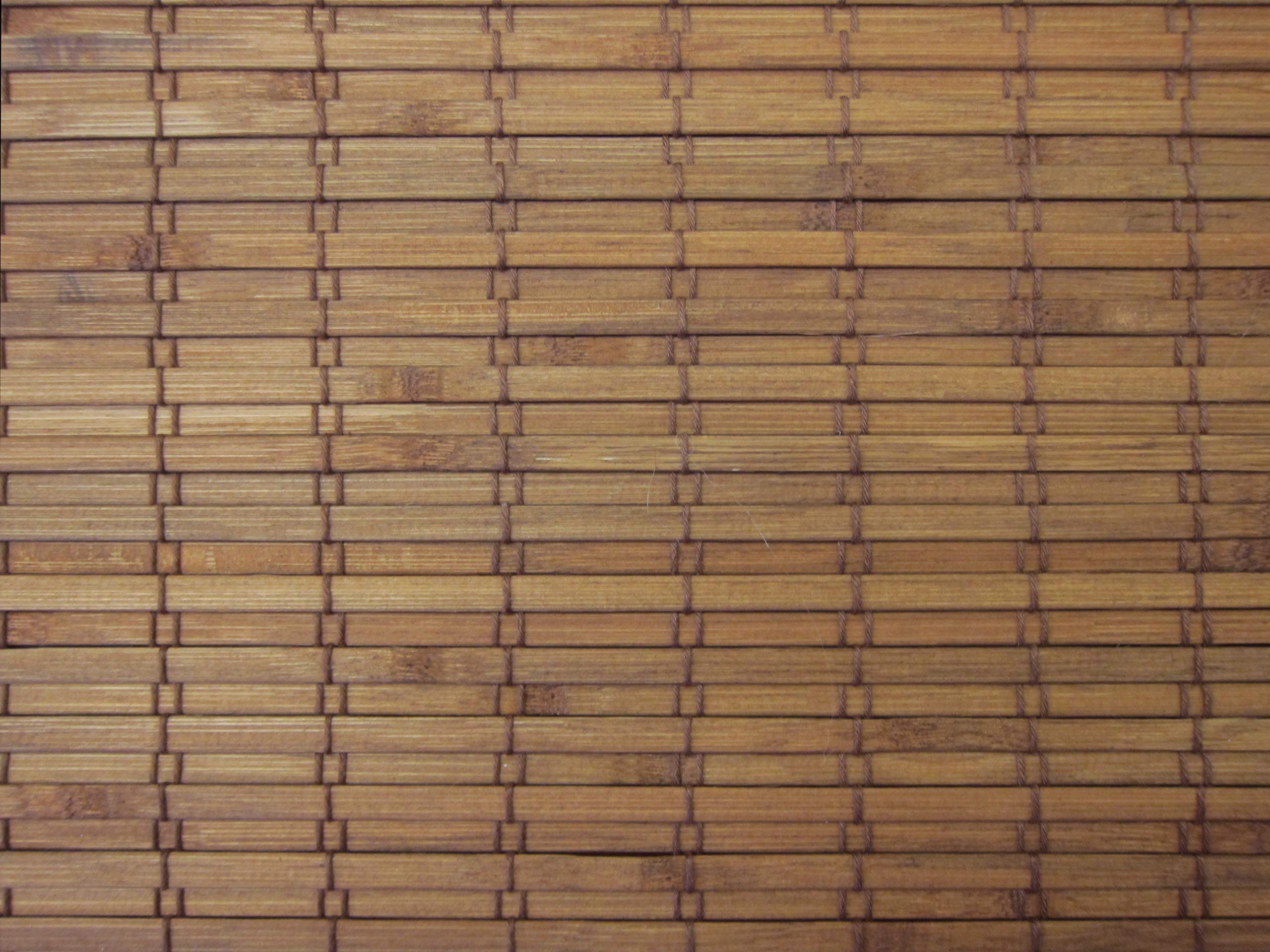 Cordless Woven Wood Roman Shades, 34W x 60H, Eastfield Teak, Sizes 20-72 Wide and 24-72 High