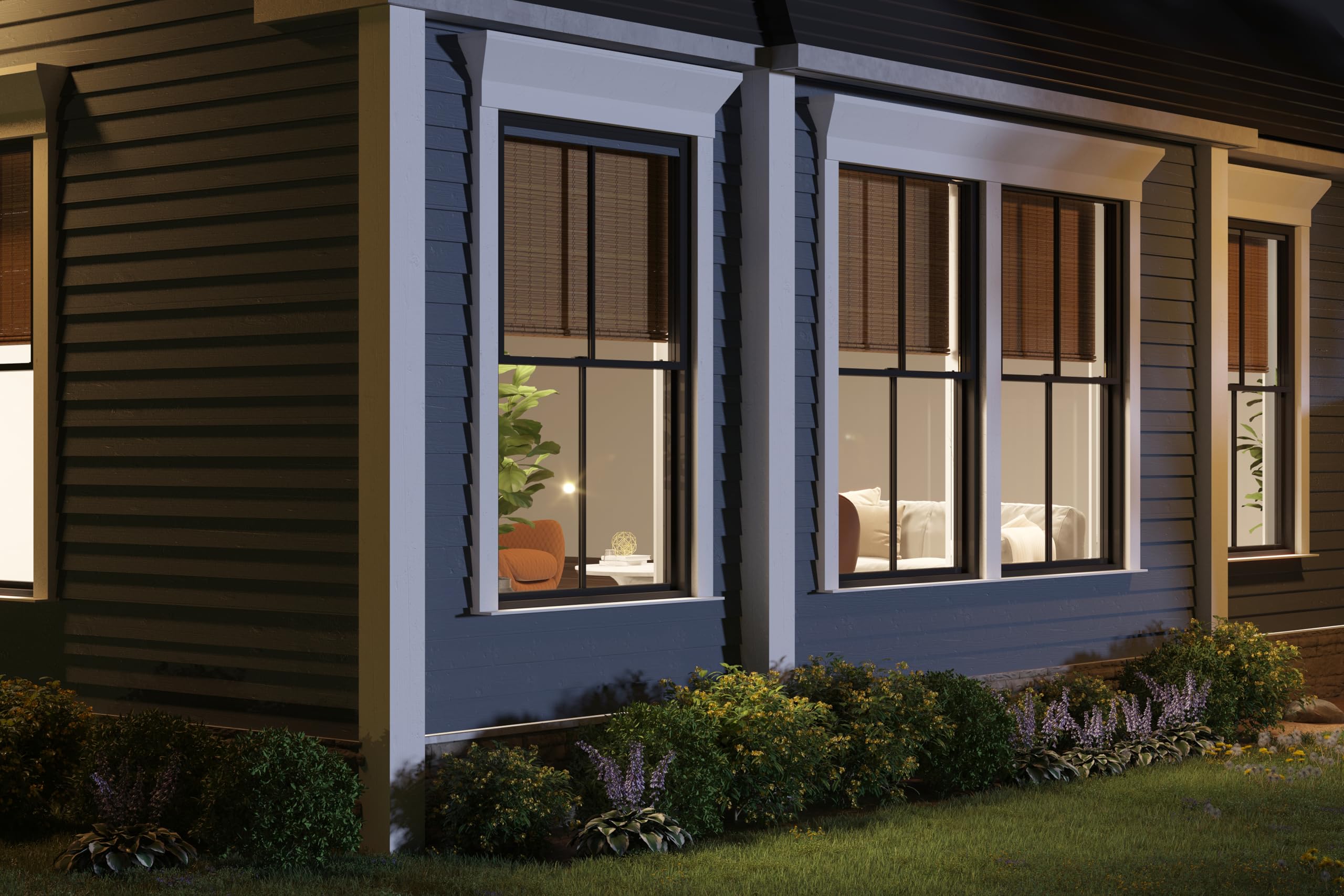 Cordless Woven Wood Roman Shades, 34W x 60H, Eastfield Teak, Sizes 20-72 Wide and 24-72 High