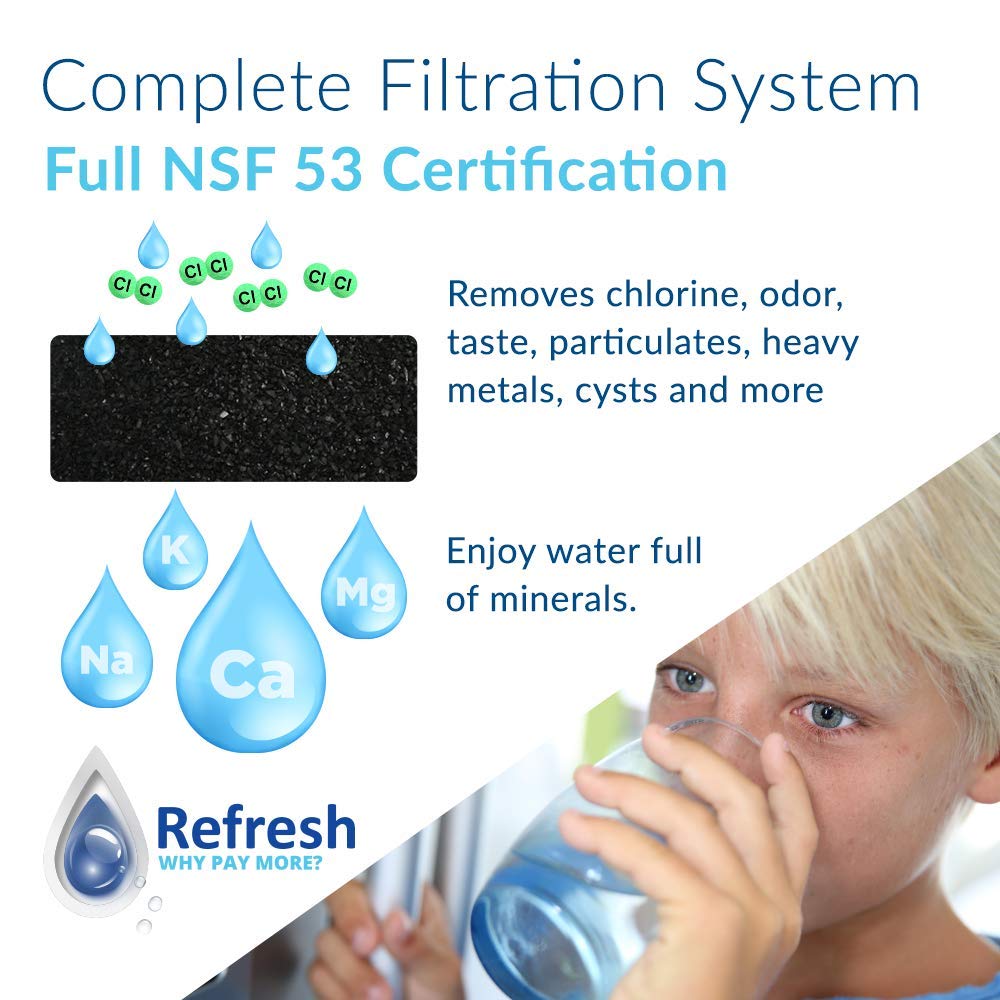 Refresh NSF-53 Premium Replacement Refrigerator Water Filter Compatible with Kenmore 46-9690, ADQ36006102 and LG LT700P, ADQ36006101 - Model R-9690Plus / R-9690Plus-S (1 Pack)