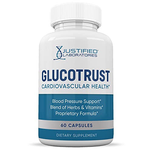 Glucotrust Advanced Formula 620MG Formula All Natural Cardiovascular Support Supplement Pills 60 Capsules