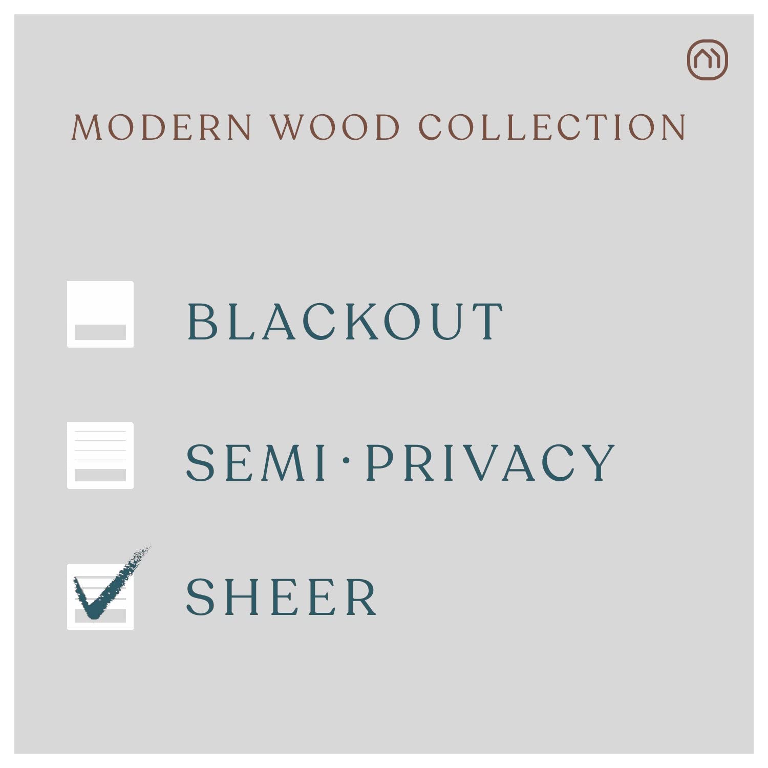 MOOD Custom Bamboo Shades | Modern | Cordless Bamboo Roman Shades for Windows and Doors (Natural Woven) | Modern Camel (Sheer) | Custom Size
