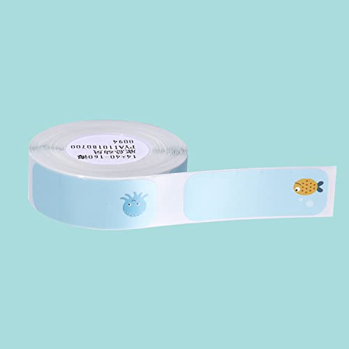 mewmewcat Thermal Printing Label Paper,Thermal Printing Label Paper Barcode Price Size Name Blank Labels Waterproof Tear Resistant 14 * 40mm 160pcs/roll for Home Organizer Supermarket Store Catering