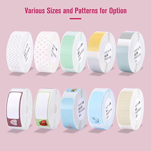 mewmewcat Thermal Printing Label Paper,Thermal Printing Label Paper Barcode Price Size Name Blank Labels Waterproof Tear Resistant 14 * 40mm 160pcs/roll for Home Organizer Supermarket Store Catering