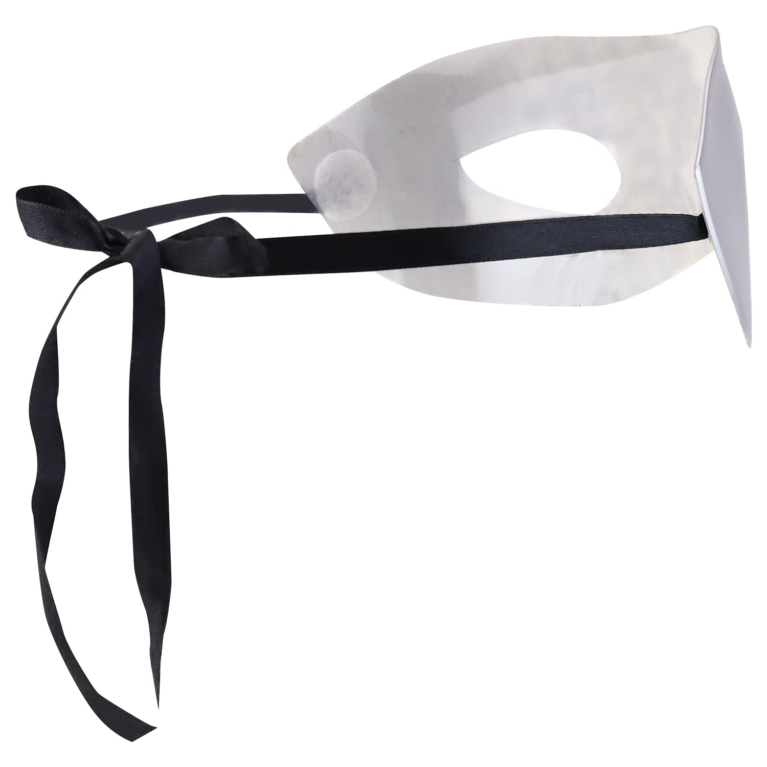 Trendy Apparel Shop Half Mask Venetian Masquerade Ball Costume - Silver
