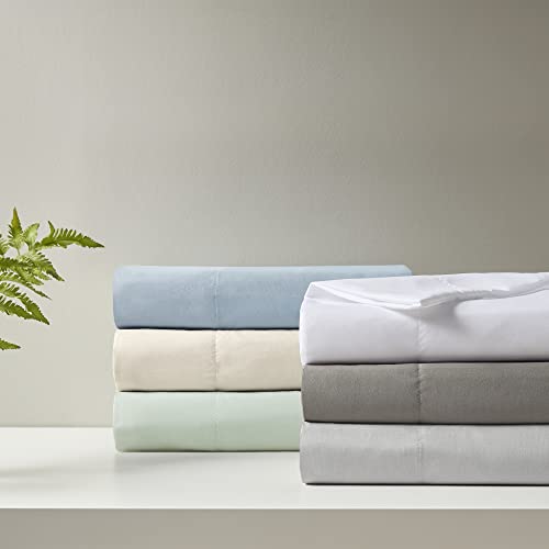 Sleep Philosophy Smart Cool Microfiber Moisture-Wicking Breathable 4 Piece Cooling Sheet Set, King Size, Grey (SHET20-963)