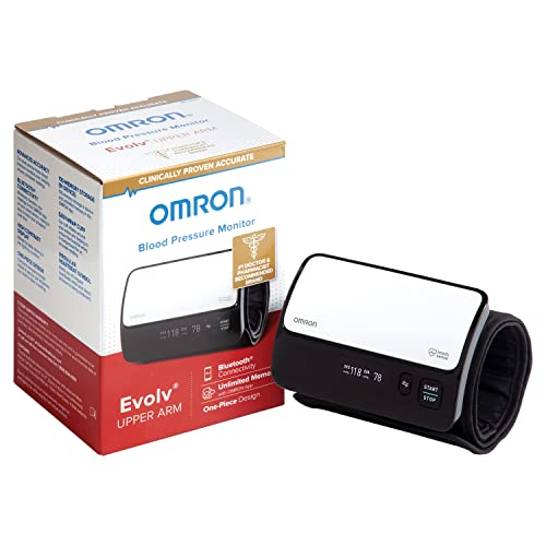 OMRON Evolv Bluetooth Wireless Upper Arm Blood Pressure Monitor with Portable, One-piece Design β Works with Alexa
