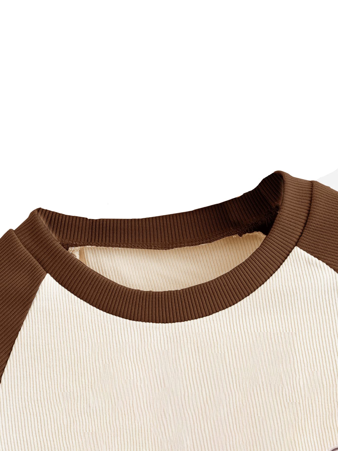 SweatyRocks Women's Graphic Print Round Neck T Shirt Short Sleeve Crop Tee Tops Mushroom Brown M