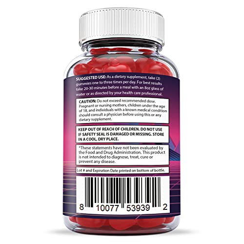 Justified Laboratories (3 Pack) Gemini Keto Gummies 1000MG ACV with Pomegranate Juice Beet Root B12 180 Gummys