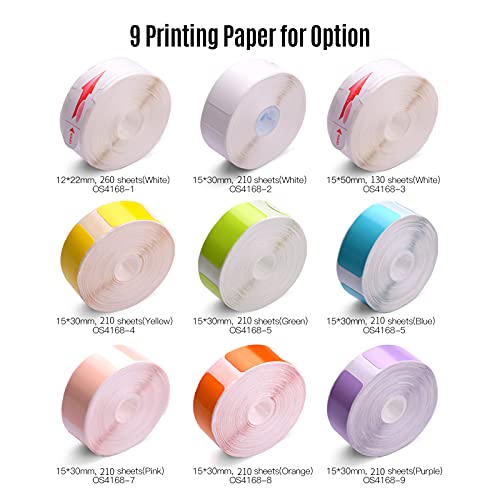mewmewcat for Label Maker,1 Roll Thermal Printing Label Paper Self-Adhesive Name Price Barcode Sticker Waterproof Tear-Resistant for L11 Label Printer, 12x22mm 260 Sheets