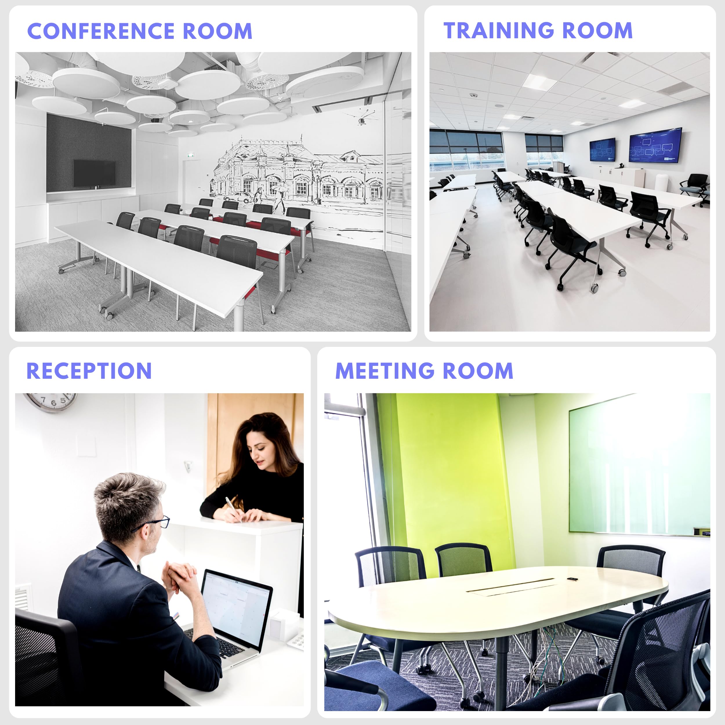 BROBRIYO, 10 Pack Stackable Conference Room Chairs with Wheels and Paddle, Ergonomic Mesh Back and Arms for Meeting, Conference, Reception, Training Room & Home Office Desk Folding Chairs, Set of 10