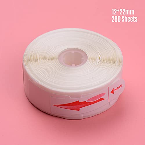 mewmewcat for Label Maker,1 Roll Thermal Printing Label Paper Self-Adhesive Name Price Barcode Sticker Waterproof Tear-Resistant for L11 Label Printer, 12x22mm 260 Sheets