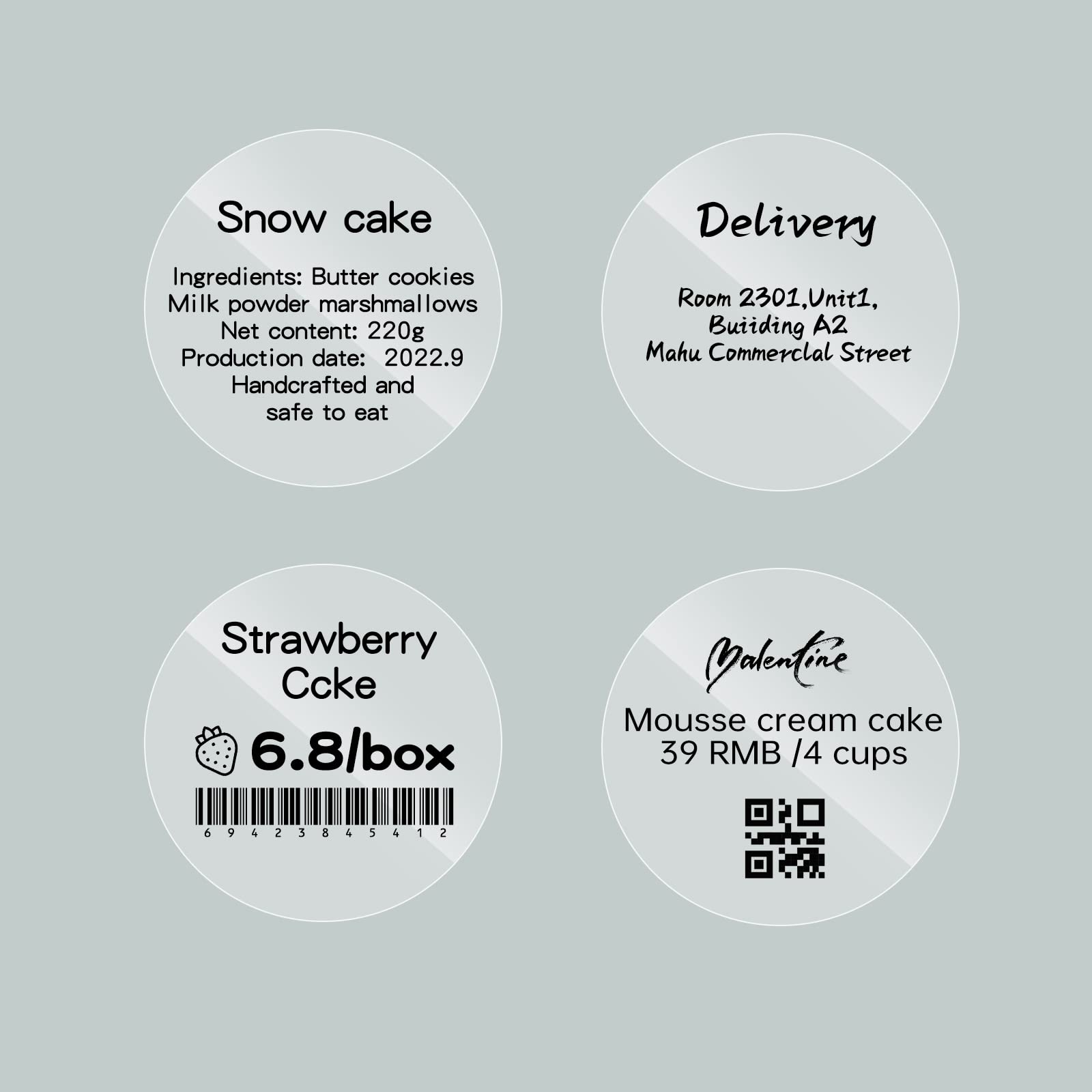 NIIMBOT B1 Label Tape B21 Transparent Labeling Tape 1.2" X 1.2" (31x31mm) Thermal Label Print Paper NIIMBOT Labels for Candles/Gifts/Mailing/Logo/Jars/Bottles Tag, 210 Labels/Roll, Clear