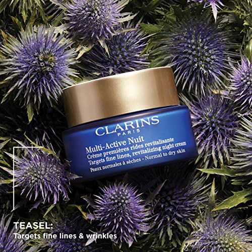 Clarins Multi-Active Night Cream | Multi-Tasking Anti-Aging Moisturizer | Targets Fine Lines | Revitalizes, Tones and Nourishes | Hydrates and Smoothes | Normal To Dry Skin Types | 1.7 Ounces