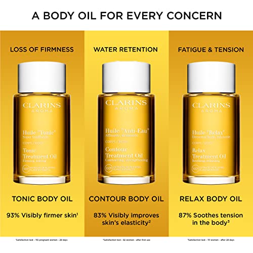 Clarins Relax Body Treatment Oil | Relaxes, Moisturizes and Soothes Aching Muscles | Relieves Stress and Fatigue | Nourished & Comfortable Skin After The First Use* | Natural 100% Plant Extracts