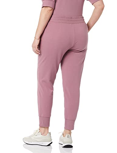 Daily Ritual Women's Terry Cotton and Modal Drawstring Jogger Pant, Dusty Lilac, Large